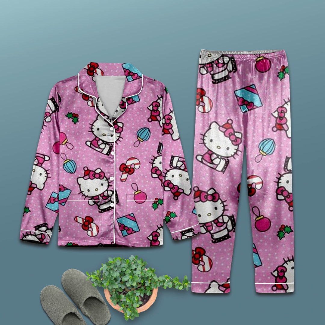 Hello Kitty Christmas Pajama Set Hello Kitty Pajamas - Etsy