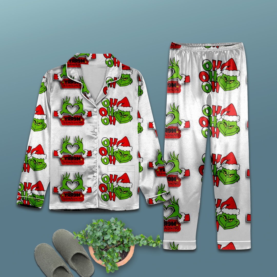 The Grinch Christmas Pajama Set Grinch Pyjamas Christmas - Etsy Canada