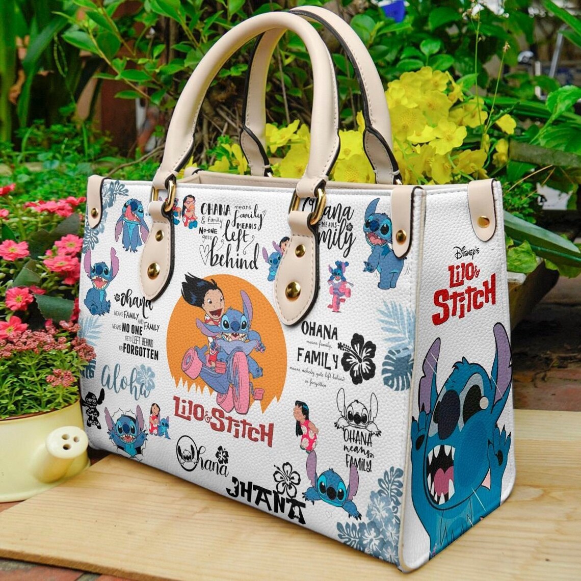 Lilo and Stitch Leather Handbagpersonalized Stitch - Etsy