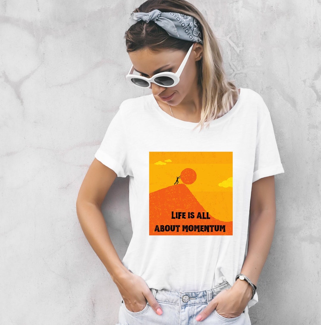 Funny Physics Shirt Life is All About Momentum Funny STEM Teacher Tee ...