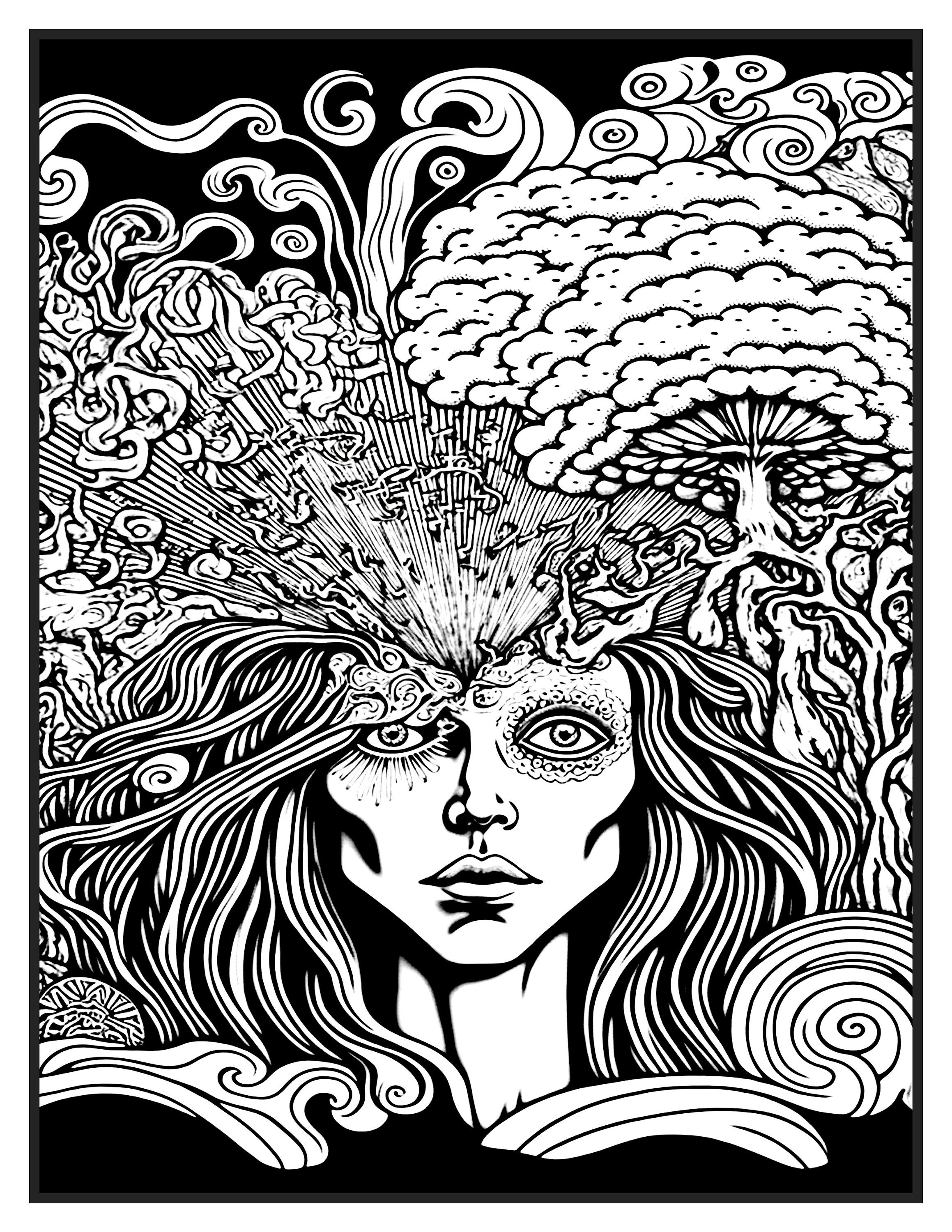 Psychedelic Coloring Pages VOL 3 - Etsy