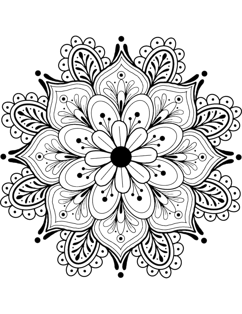 100 Beautiful Mandalas Coloring Book - Etsy