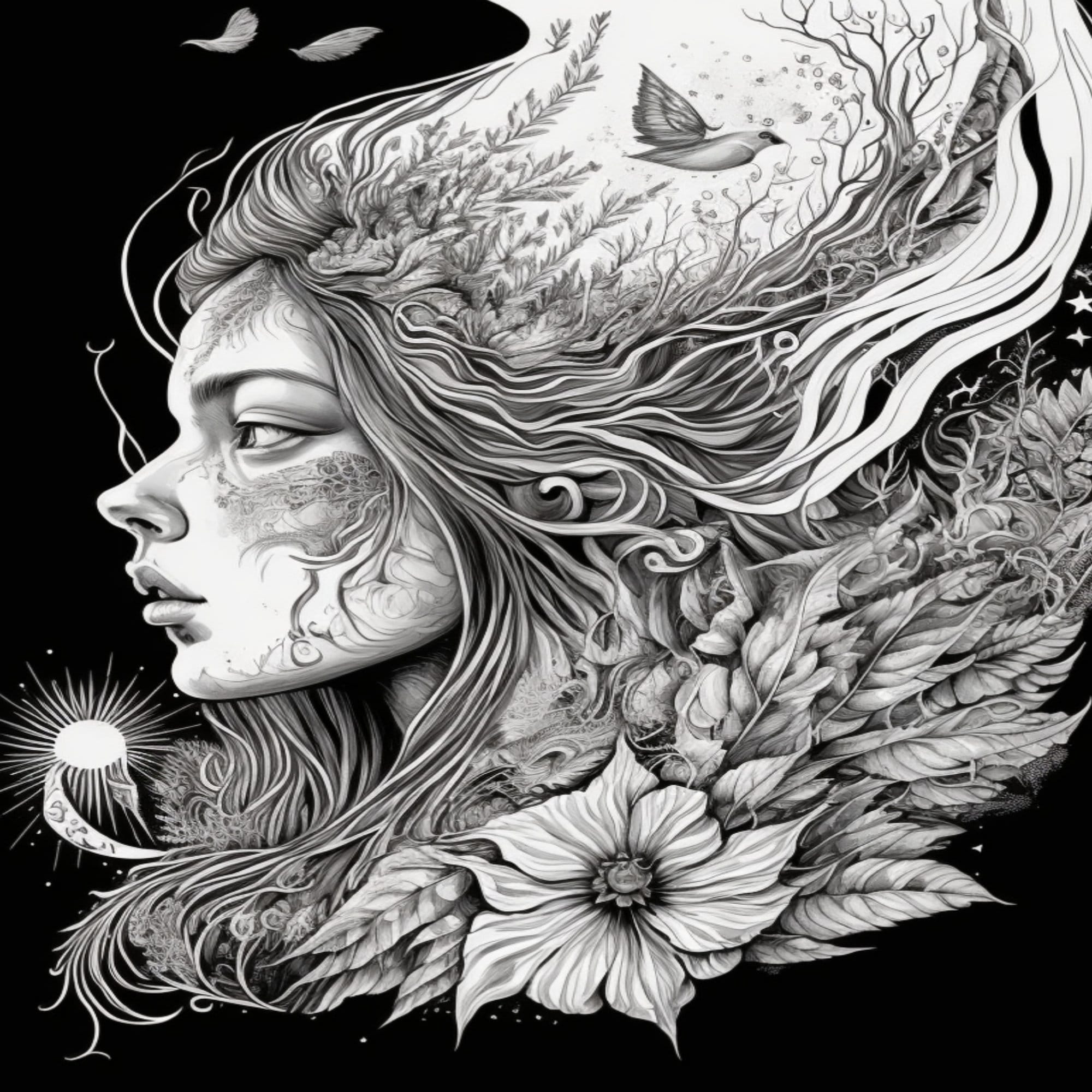 100 Psychedelic Coloring Pages (trippy) - Etsy