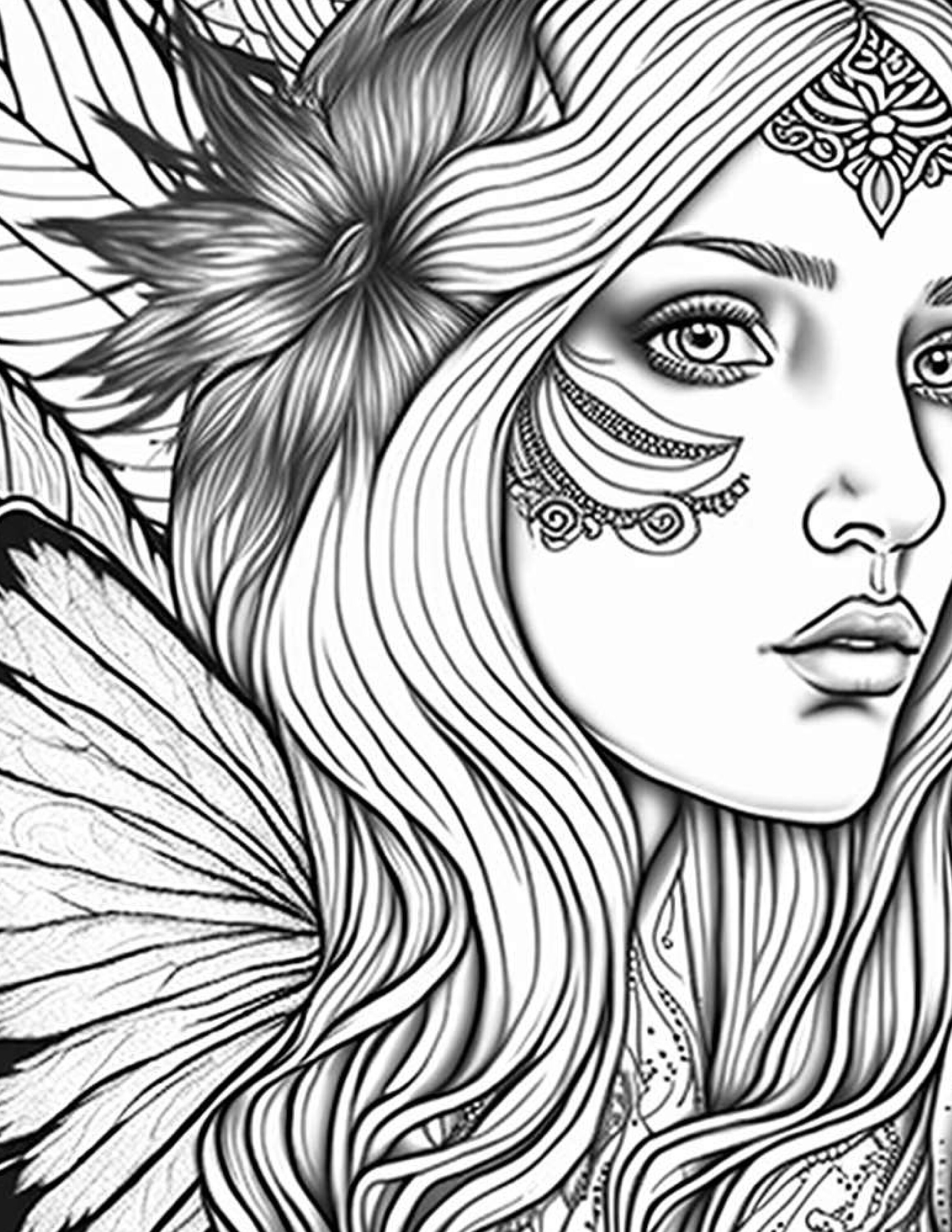 51 Native American Women Coloring Book - Etsy Australia