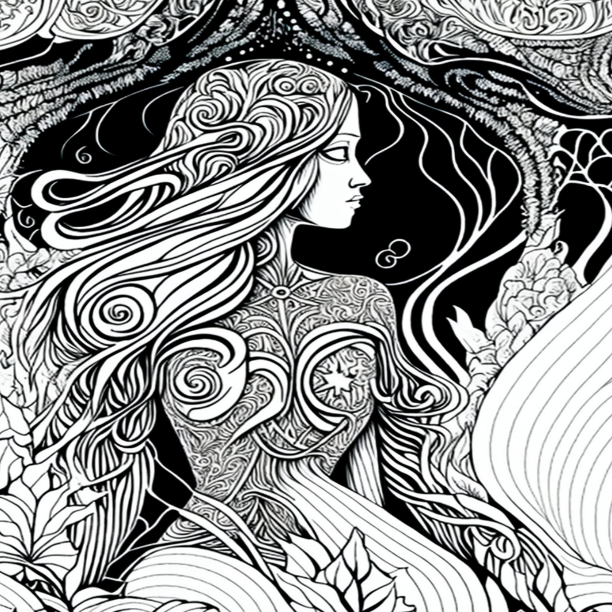100 Psychedelic Coloring Pages (trippy) - Etsy