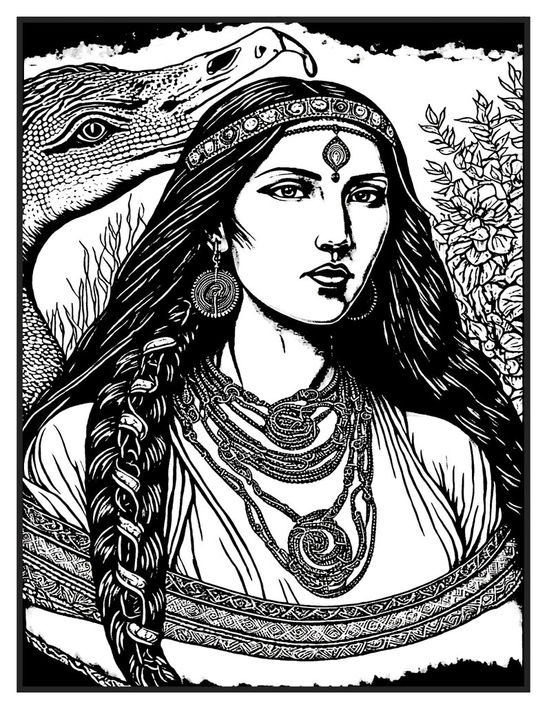 Native American Women Coloring Pages - Etsy