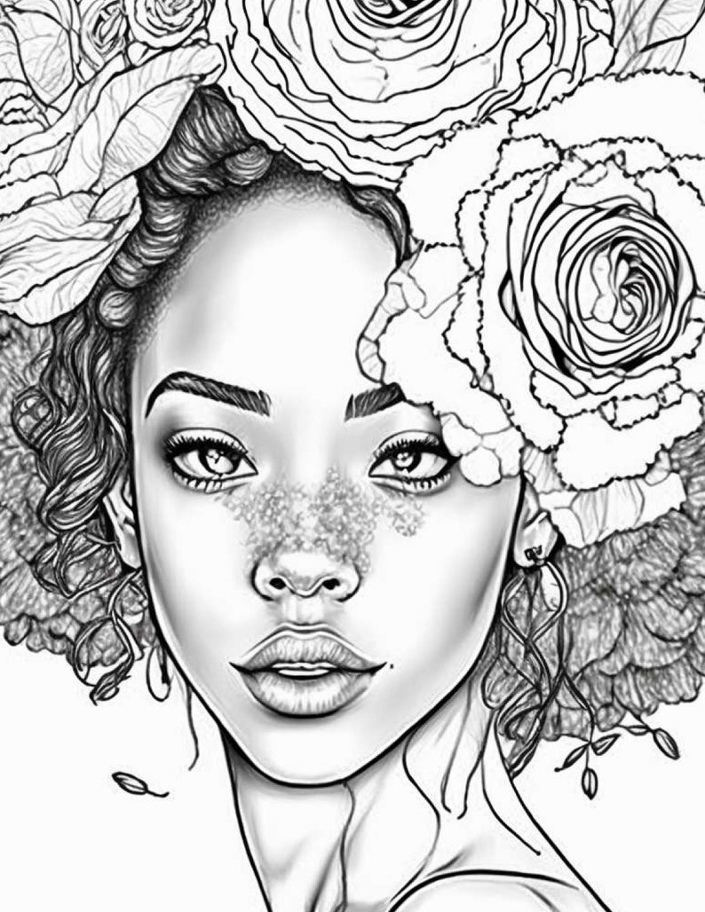 50 Unique-black-girl-coloring - Etsy