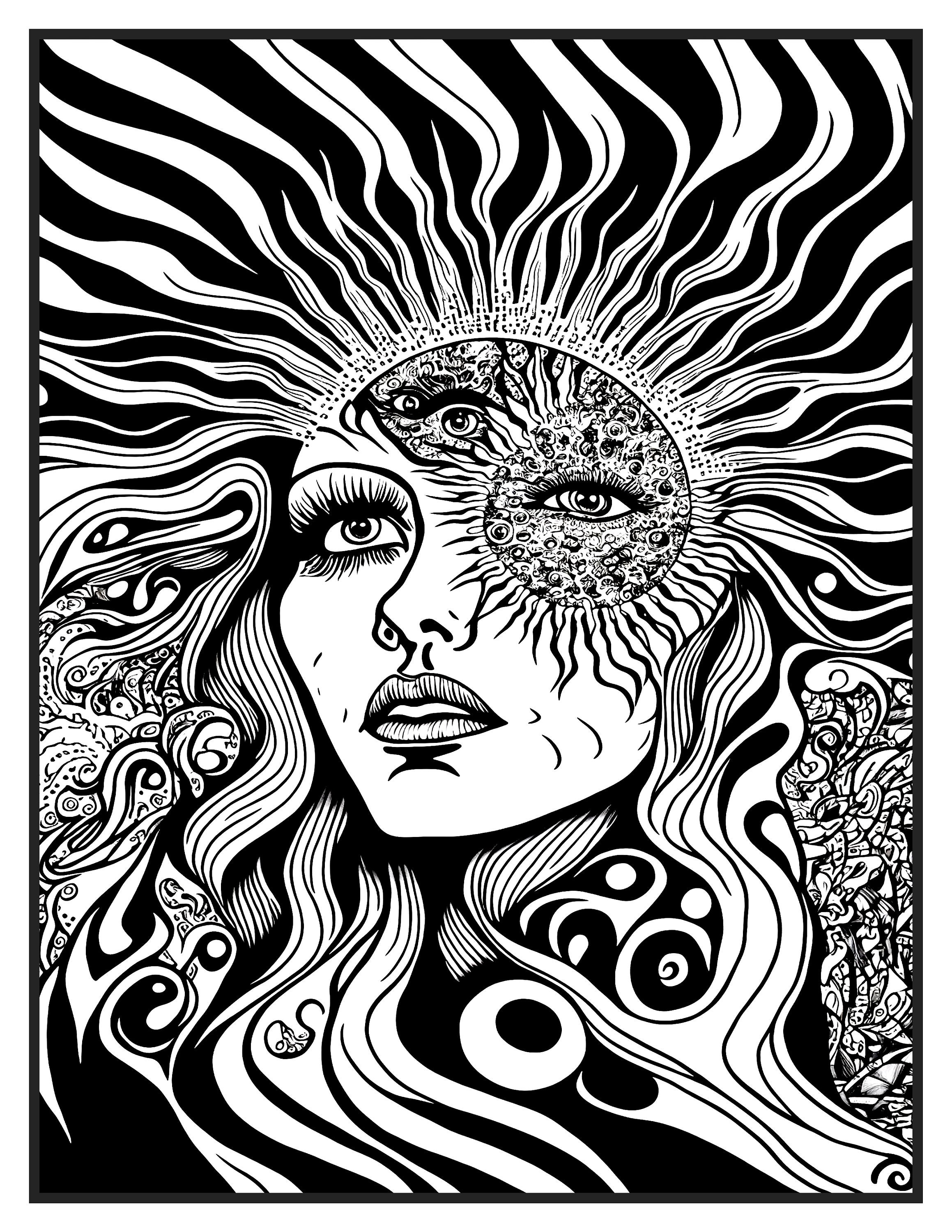 Psychedelic Coloring Pages VOL 3 - Etsy