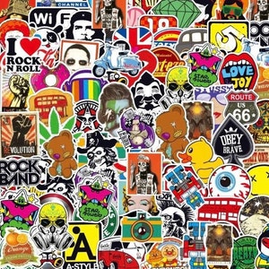 100 Mixed Color Sticker Pack With 50 or 100 Street Style Stickers ...