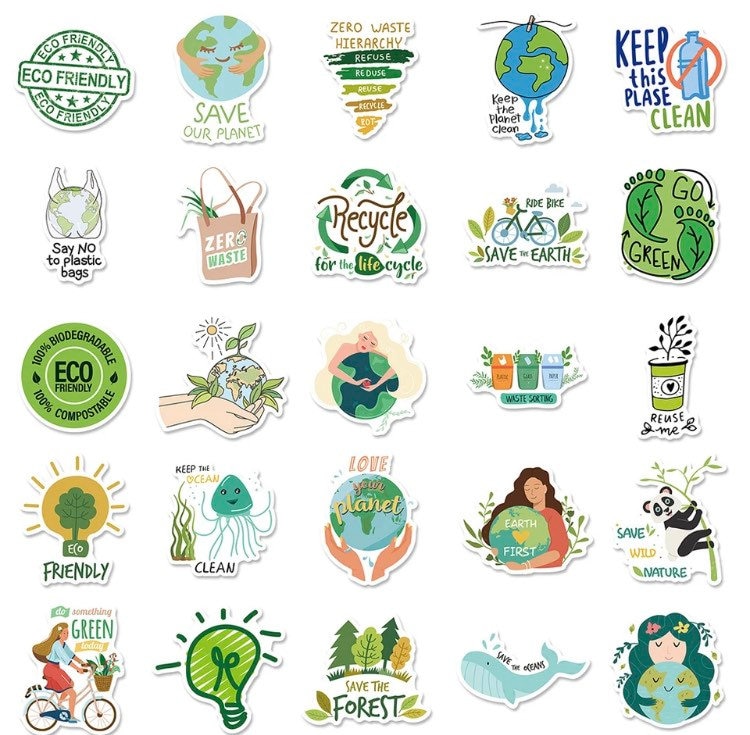 50 Environmental Sticker Pack With 100 or 50 High Quality - Etsy
