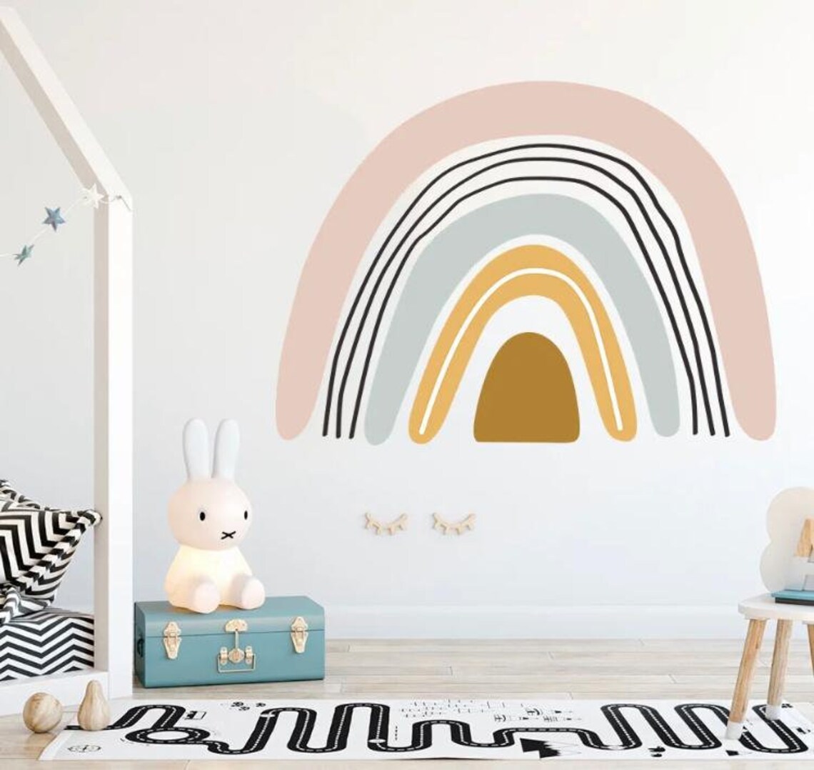 Boho Rainbow Wall Stickers Wall Decals for Kids Nursery - Etsy
