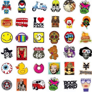 100 Mixed Color Sticker Pack With 50 or 100 Street Style Stickers ...