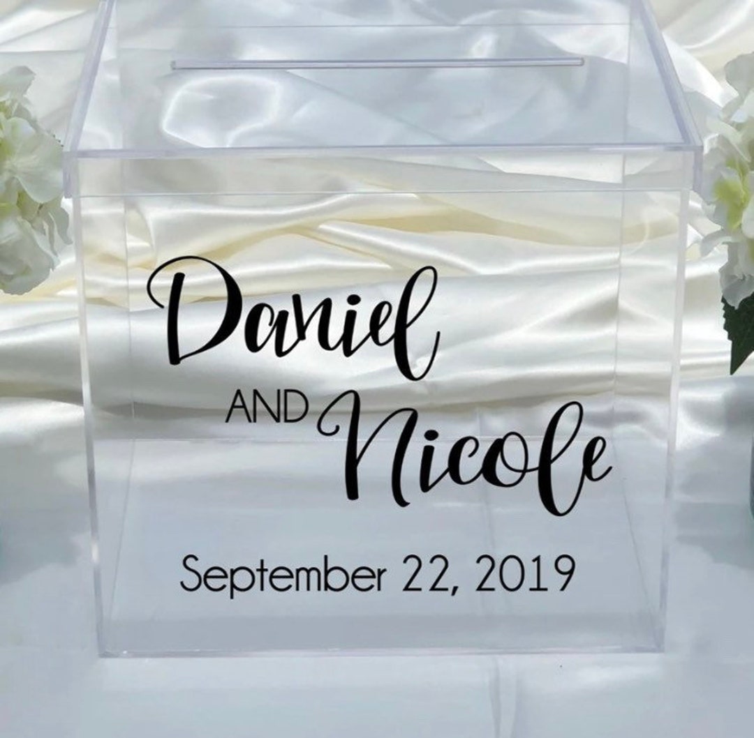 Personalized Card Box Sticker, Vinyl Decal Stickers, Perfect for ...