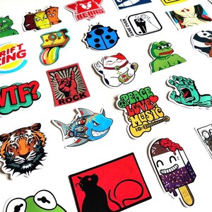 50 Skateboard Sticker Pack With 100 or 50 Street Stickers in Graffiti ...