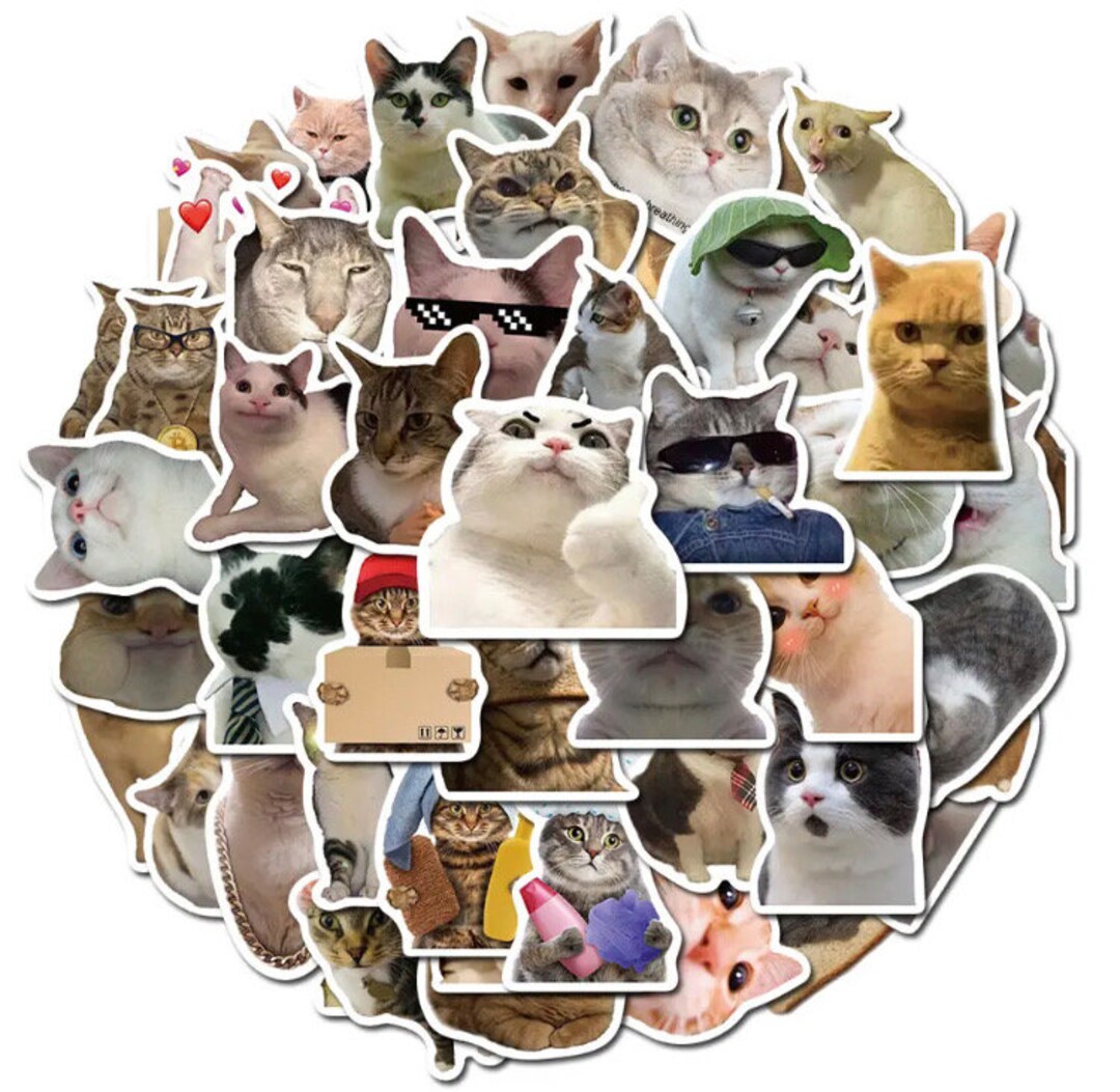 Funny Cats Sticker Pack With 50 High Quality CAT Meme Stickers ...