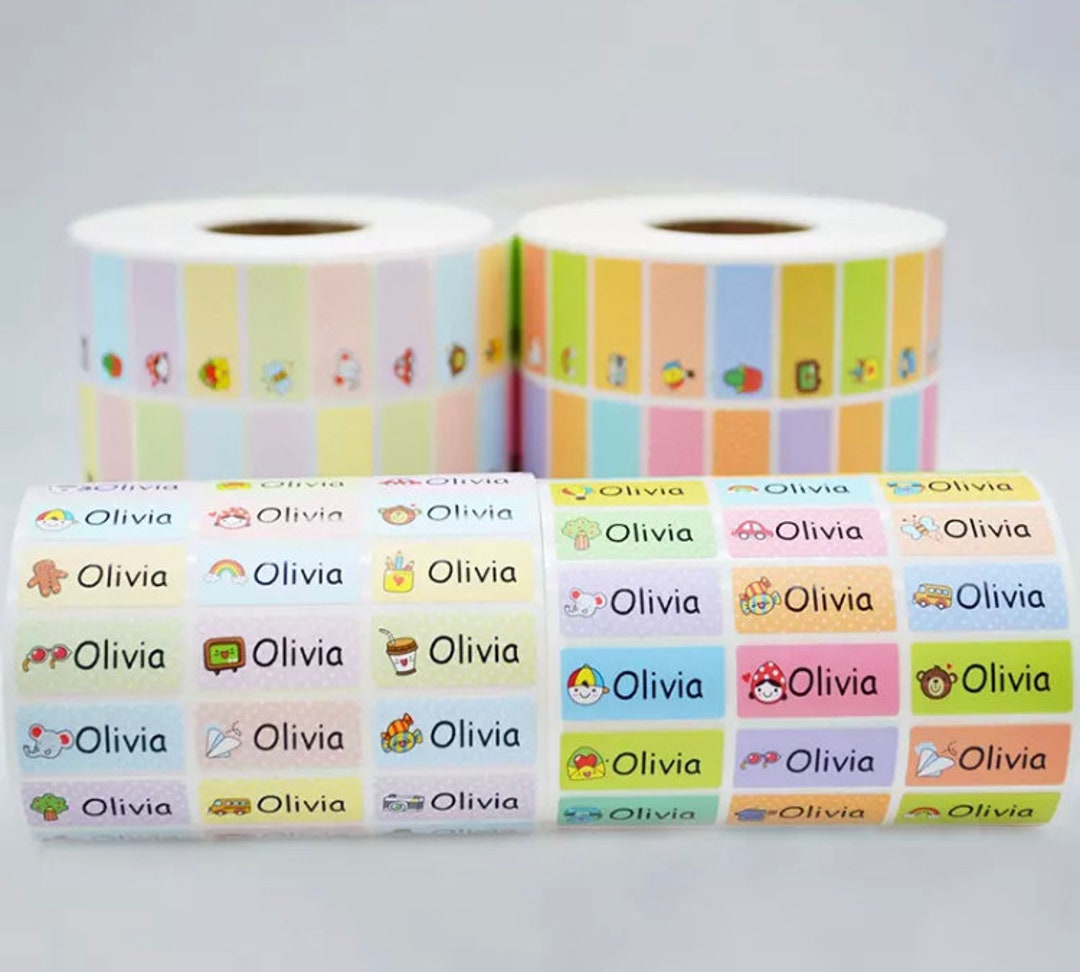 120 Personalized Kids Name Stickers Name Labels - Perfect for Nursery ...