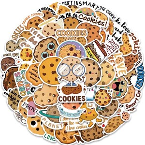 50 Vinyl Cookie Sticker Pack of 50 High Quality Funny Cookie Chocolate ...