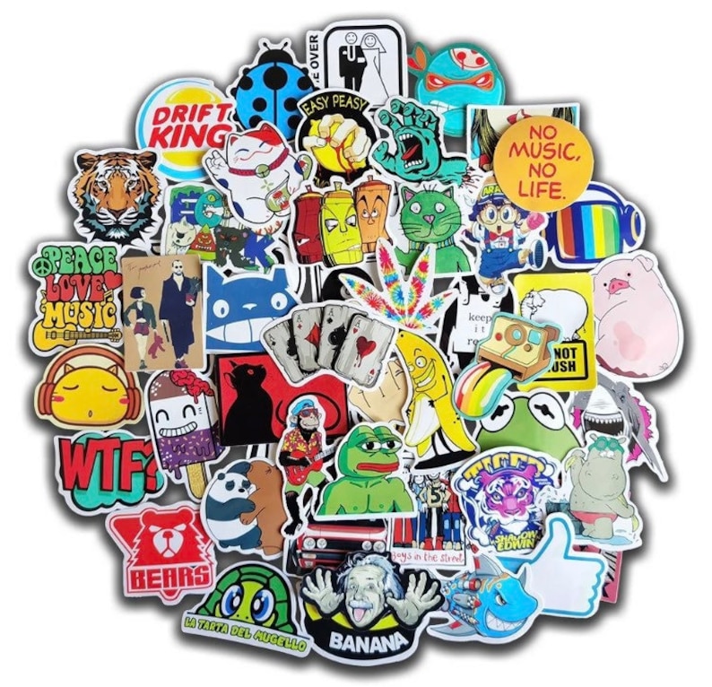 50 Skateboard Sticker Pack With 100 or 50 Street Stickers in - Etsy
