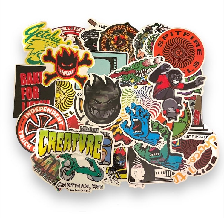 100 Skateboard Skate Scooter Sticker Pack With 100 or 50 - Etsy
