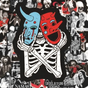 50 Cool Goth Punk Sticker Pack With 50 or 100pcs Dark Skull Horror ...