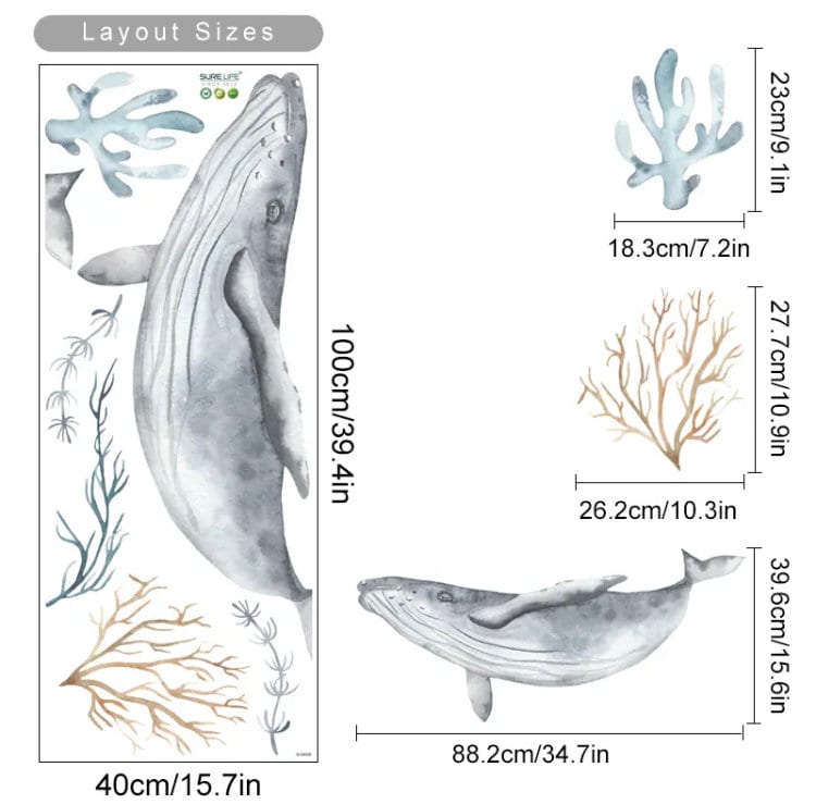 Cartoon Ocean Wall Decal Underwater World Sticker Vinyl - Etsy