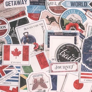 90pcs Travel Sticker Pack, Perfect for Luggage Scrapbooking, Vintage ...