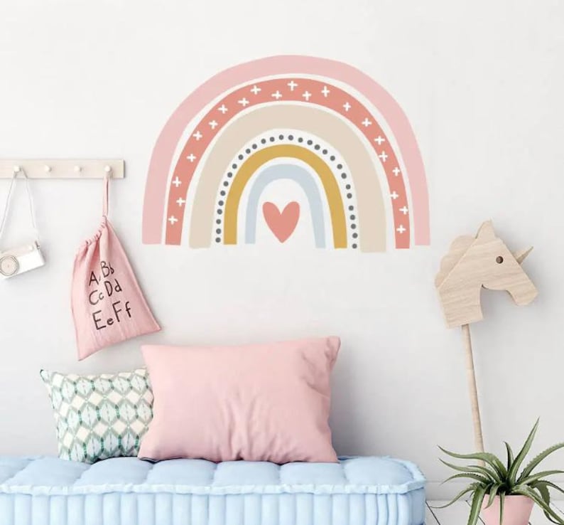 Boho Rainbow Wall Stickers Wall Decals for Kids Nursery - Etsy