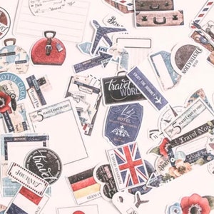 90pcs Travel Sticker Pack, Perfect for Luggage Scrapbooking, Vintage ...