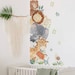 Jungle Cartoon Sticker Set Wall Decal for Kids Lion Giraffe - Etsy