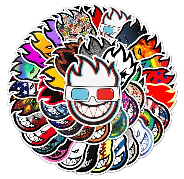 50 Funny Skateboard Sticker Pack With 50 or 100 Graffiti Stickers ...