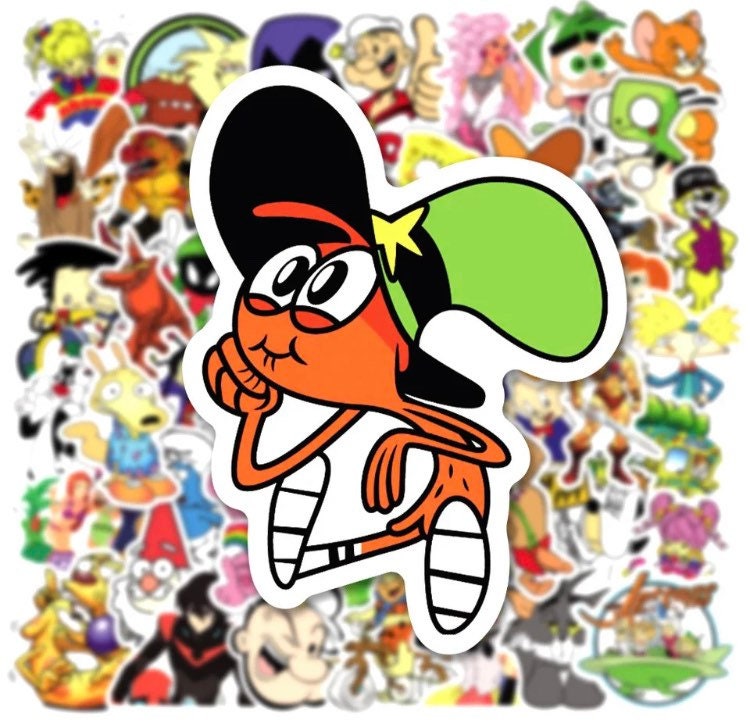 90s Cool Cartoon Sticker Pack With 50 or 100 Kids Stickers - Etsy