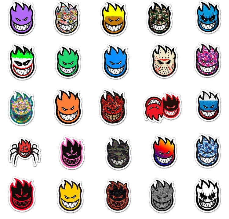 50 Funny Skateboard Sticker Pack With 50 or 100 Graffiti Stickers ...