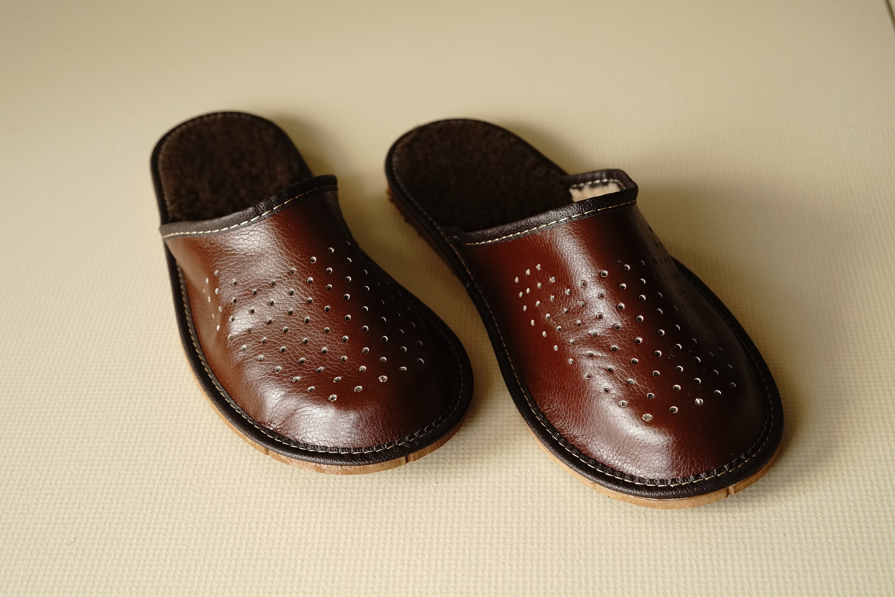 Men's Sheepskin Slipperscomfy Indoor Outdoor Shoeswinter Slippers ...