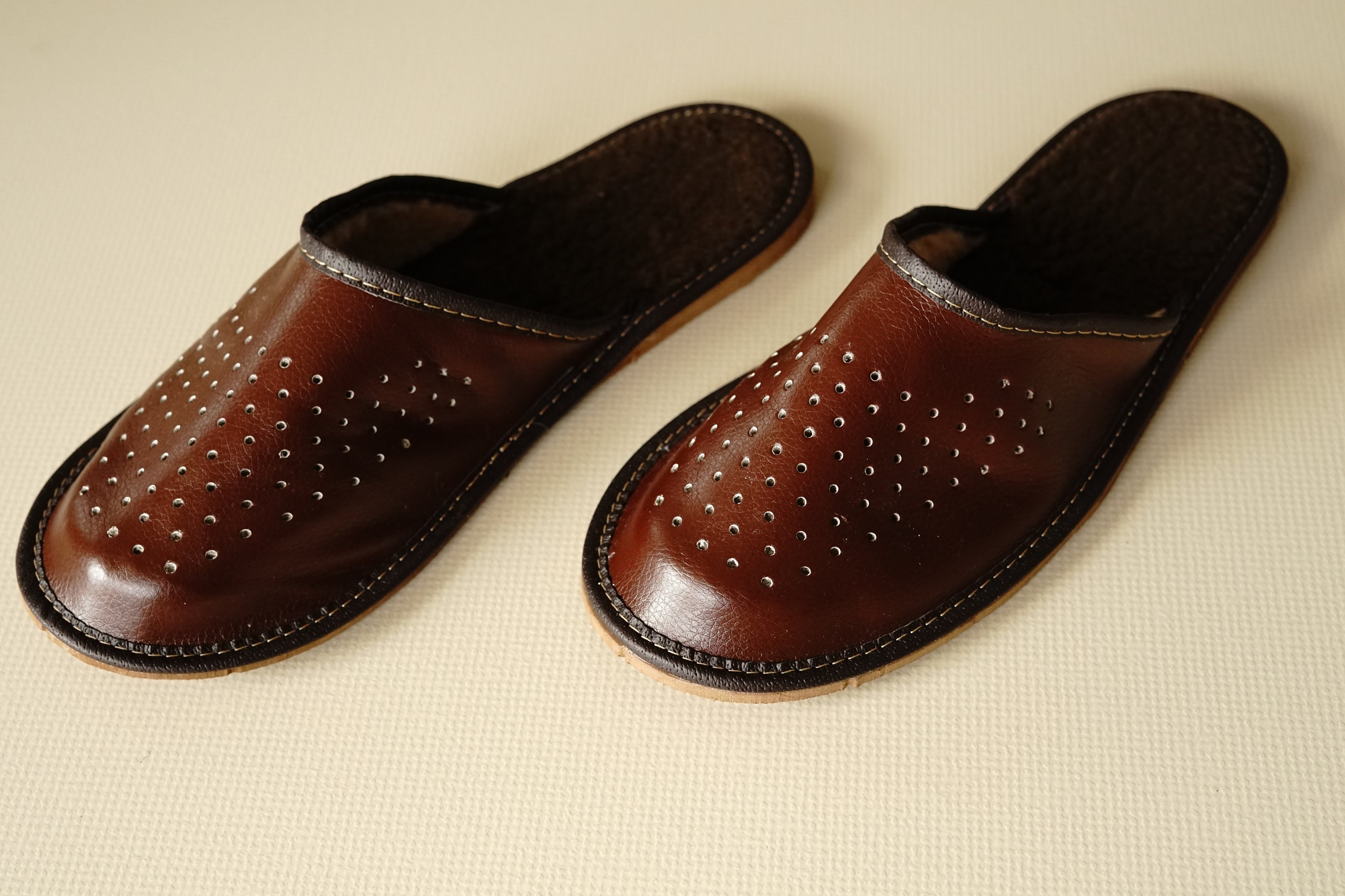 Men's Sheepskin Slipperscomfy Indoor Outdoor Shoeswinter Slippers ...