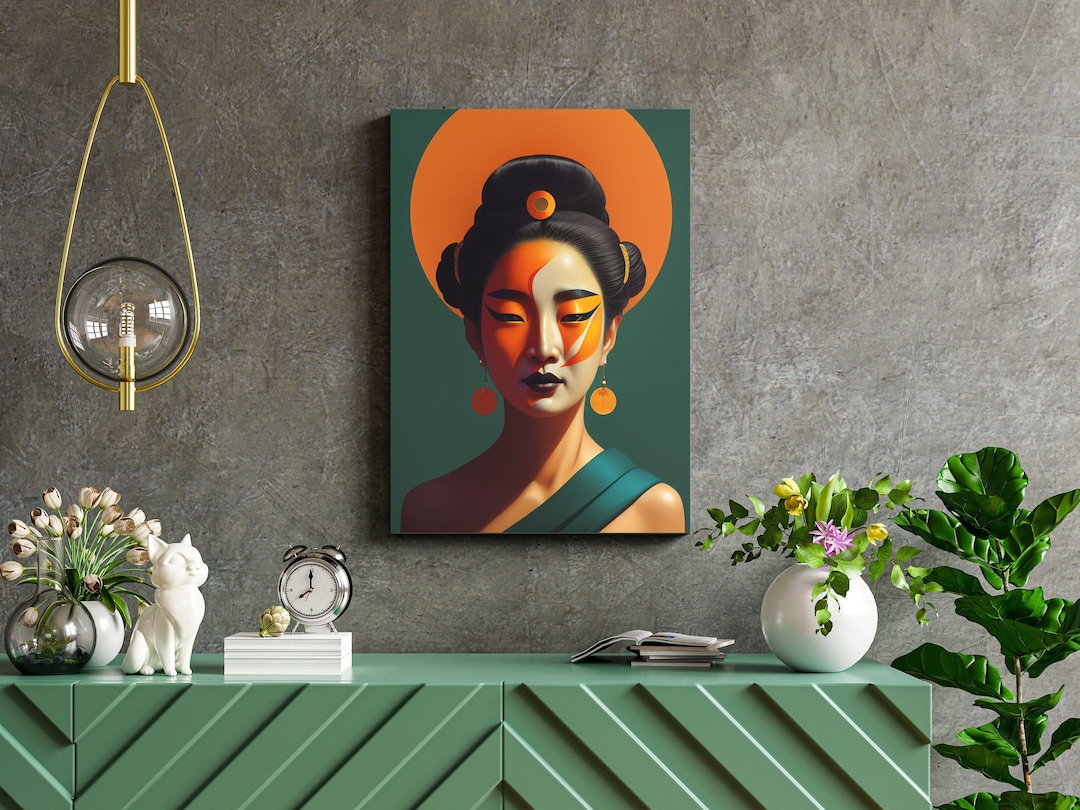 Geisha Creations Geisha Painting Digital Wall Art Geisha Print Japanese ...