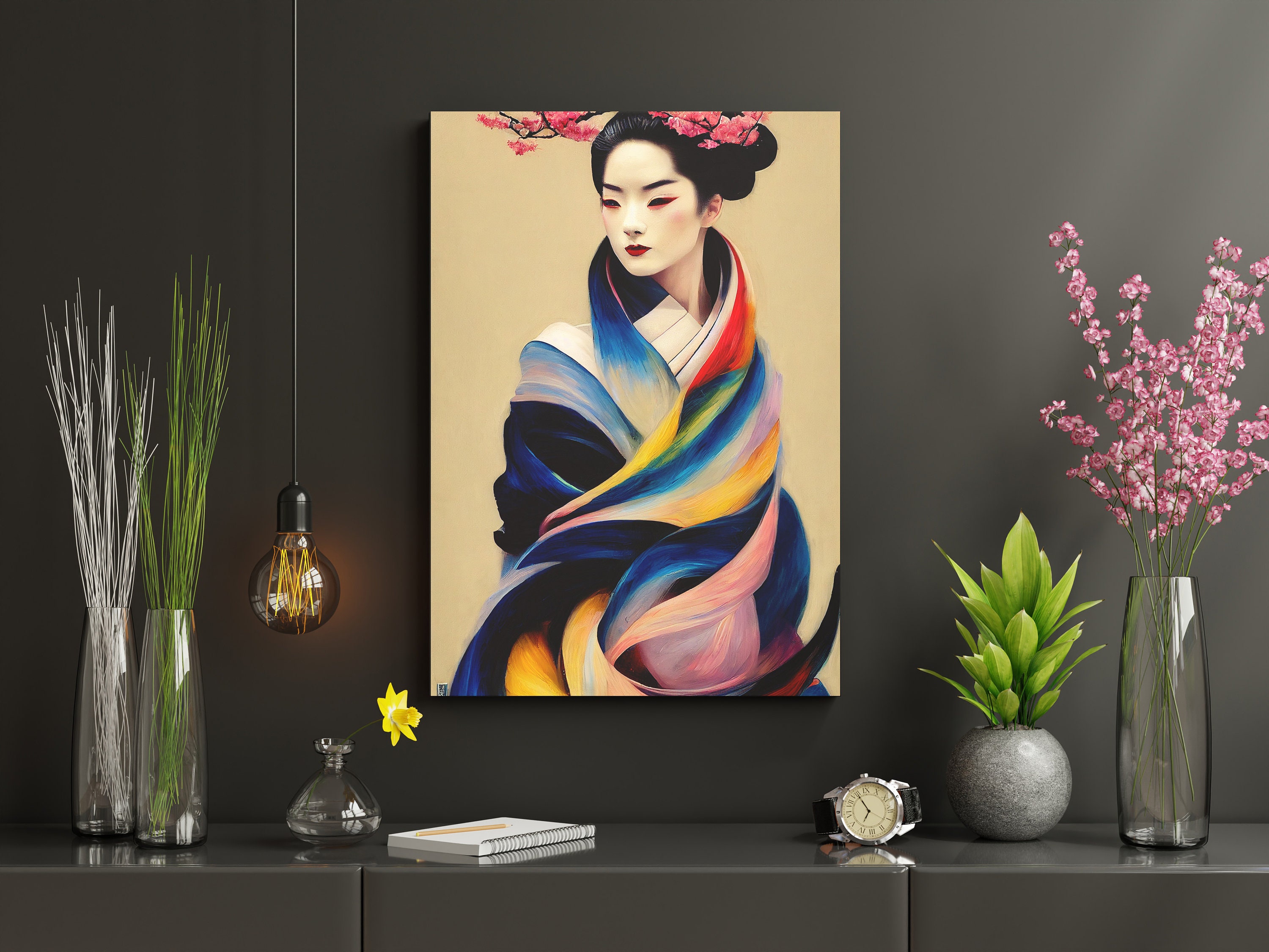 INSTANT DOWNLOAD Sakura Wall Art Cherry Blossom Japanese Geisha Sakura ...