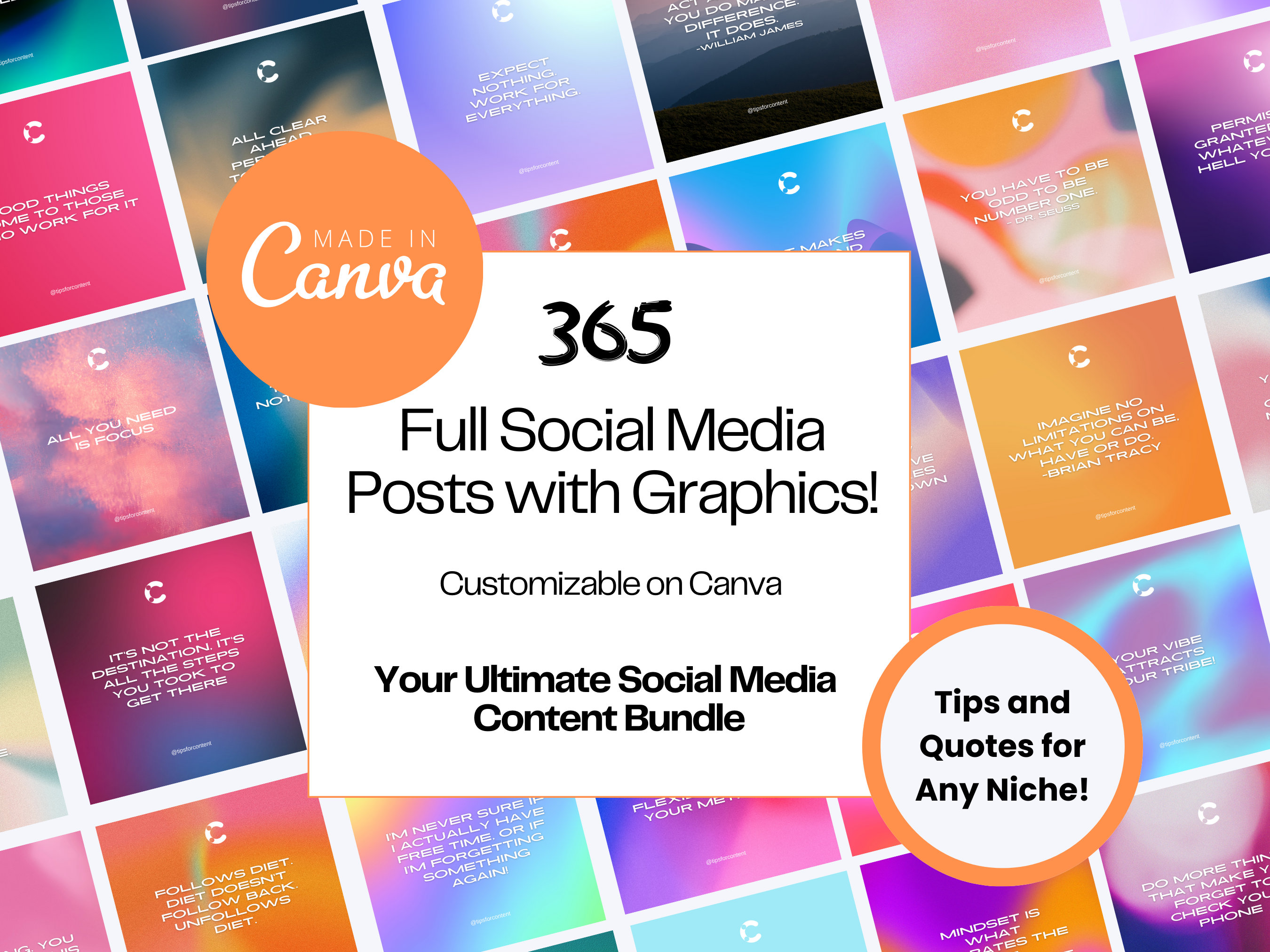 365 Days of Social Media Content for Your Digital Planner. Success ...