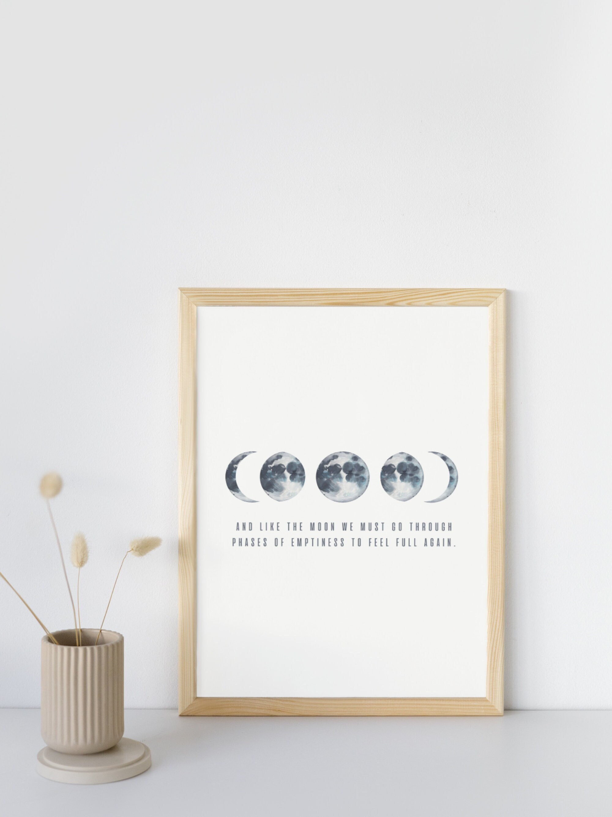 Moon Phases Wall Art Inspirational Quote Wall Art Printable - Etsy