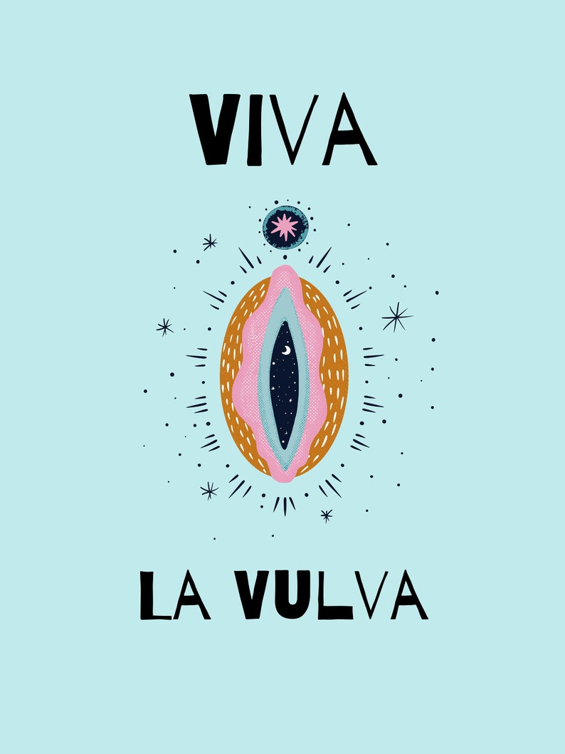 Viva La Vulva Poster, Female Art, Floral Vulva Art, Femininity, Feminist Art, Woman Vulva Poster ...