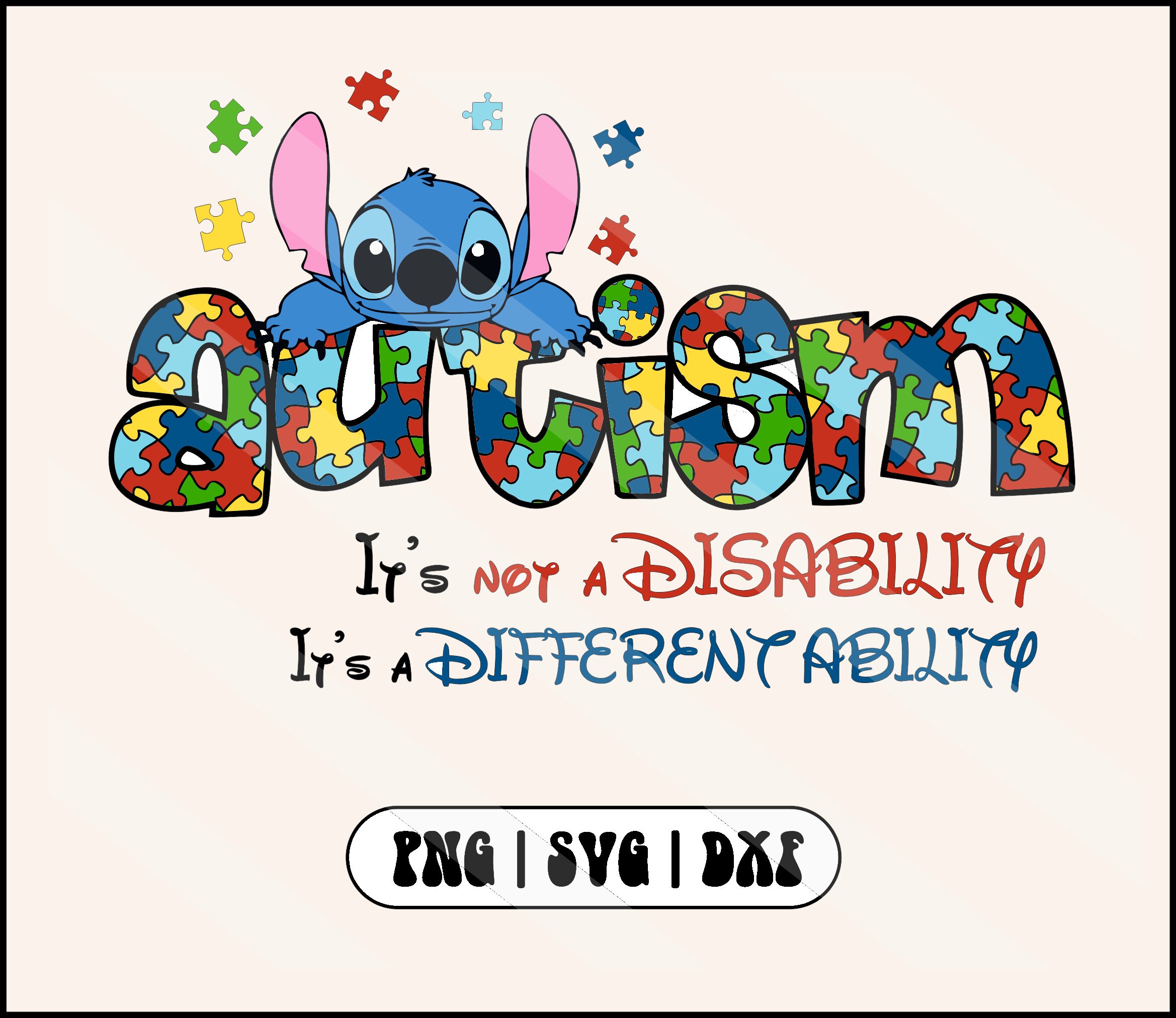 Stitch Autism Awareness. PNG /autism Awareness/its Okay to Be - Etsy