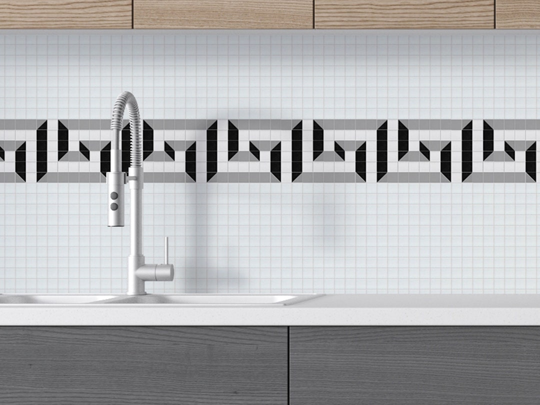 Mosaic Tile Border for Backsplash and Bathroom Ready to Install Made of ...