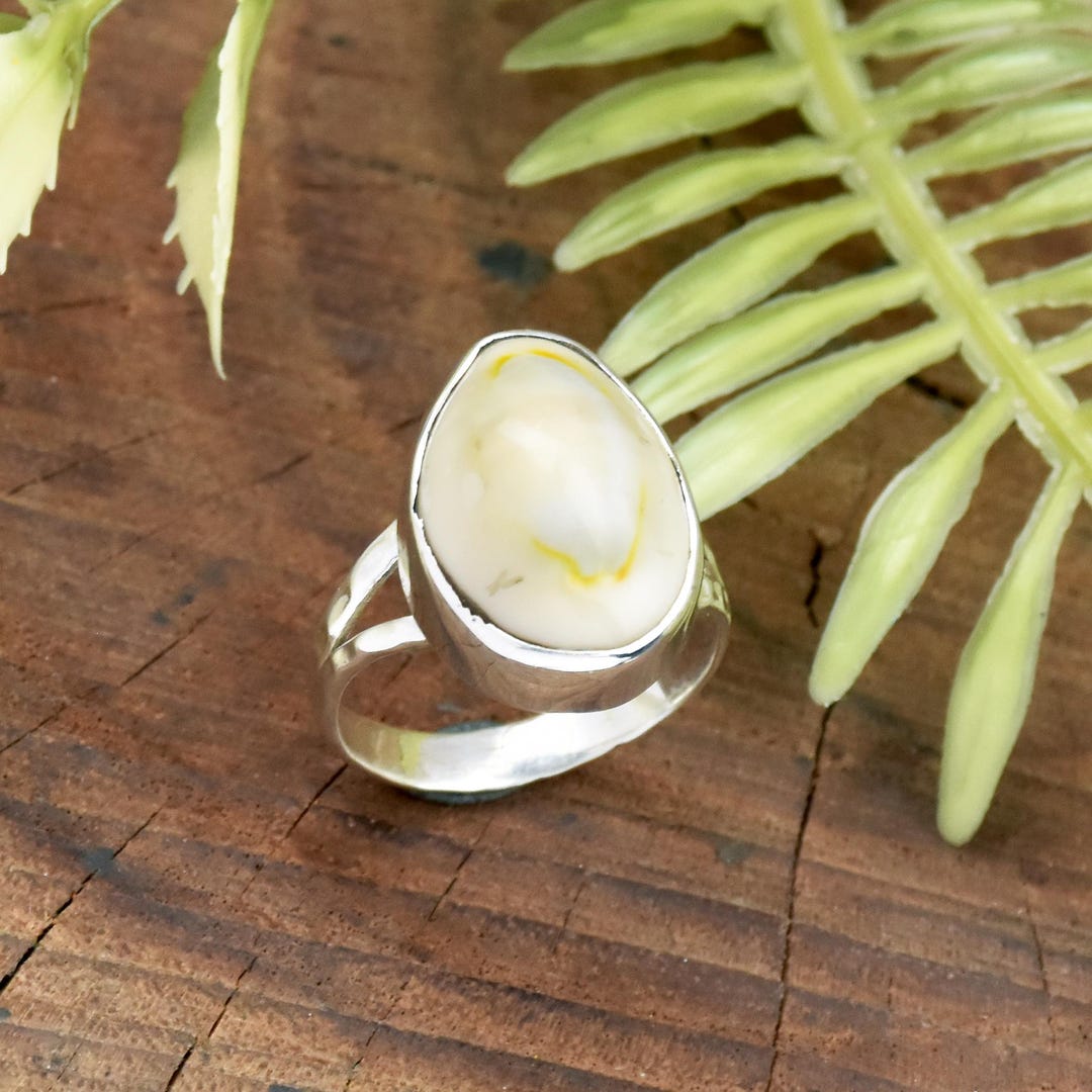 Cowrie Shell Ring: Handmade Sterling Silver- Statement Band- Boho Beach ...