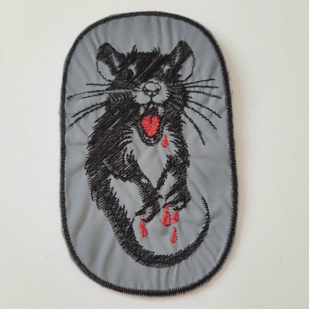 Bloody Rat Reflective Iron-on Embroidered Patch Badge - Etsy
