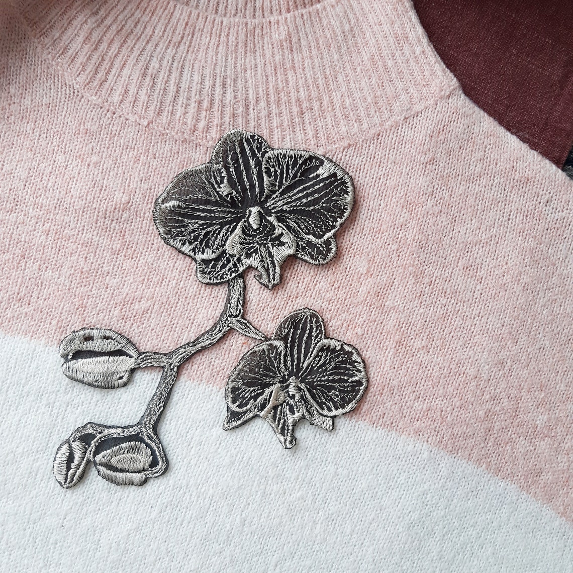 Orchid Exotic Flowers Appliques Embroidered Patches Set - Etsy