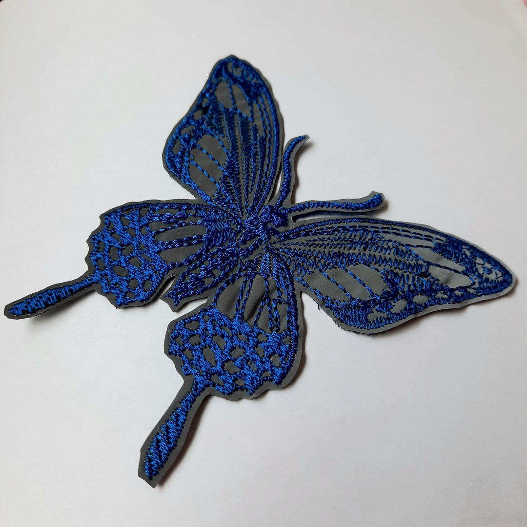 Butterfly Blue Swallowtail Embroidered Patch Iron-on - Etsy