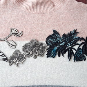 Orchid Exotic Flowers Appliques Embroidered Patches Set - Etsy