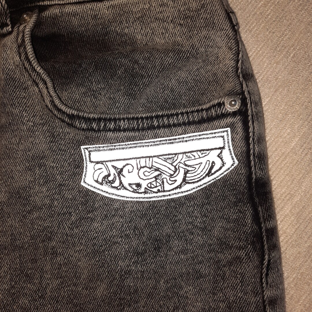 Celtic Fairy Wolf Embroidered Patch Safety Reflector Iron on for Jeans ...