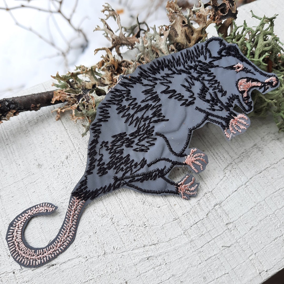 Rat Reflective Embroidered Patch Iron-on - Etsy