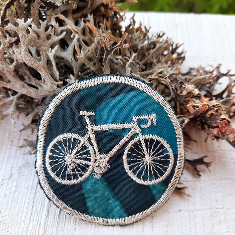 Bicycle Embroidered Patch - Etsy