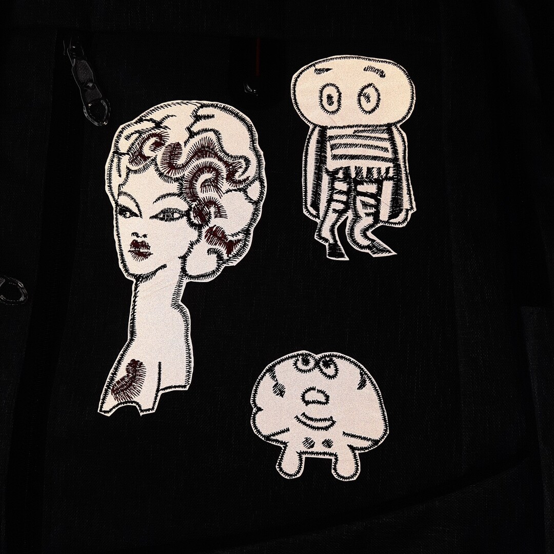 Freaks Emotions Characters Iron-on Reflective Embroidered Patches 3 Pcs ...